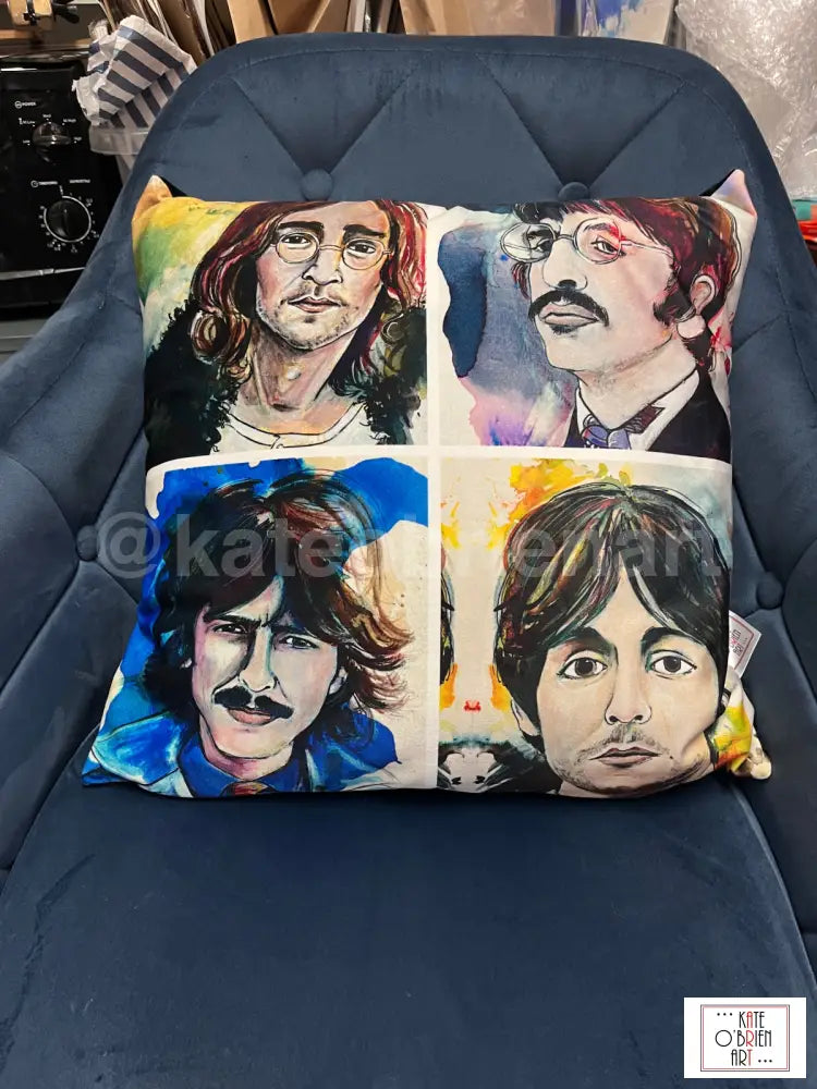 The Beatles Velvet Cushion – Kate O'Brien Art