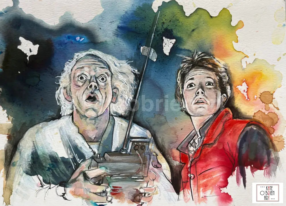 Back to the Future Doc and Marty Art Print – Kate O'Brien Art