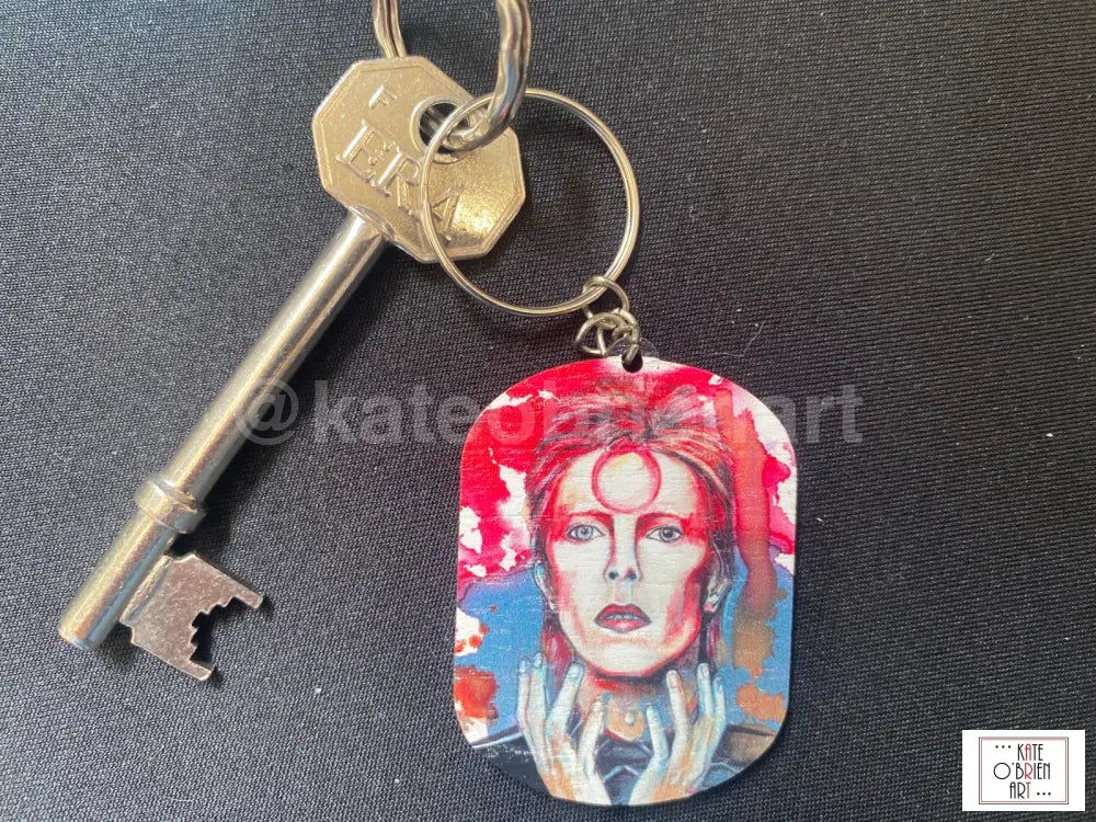 David Bowie Keyring – Kate O'Brien Art