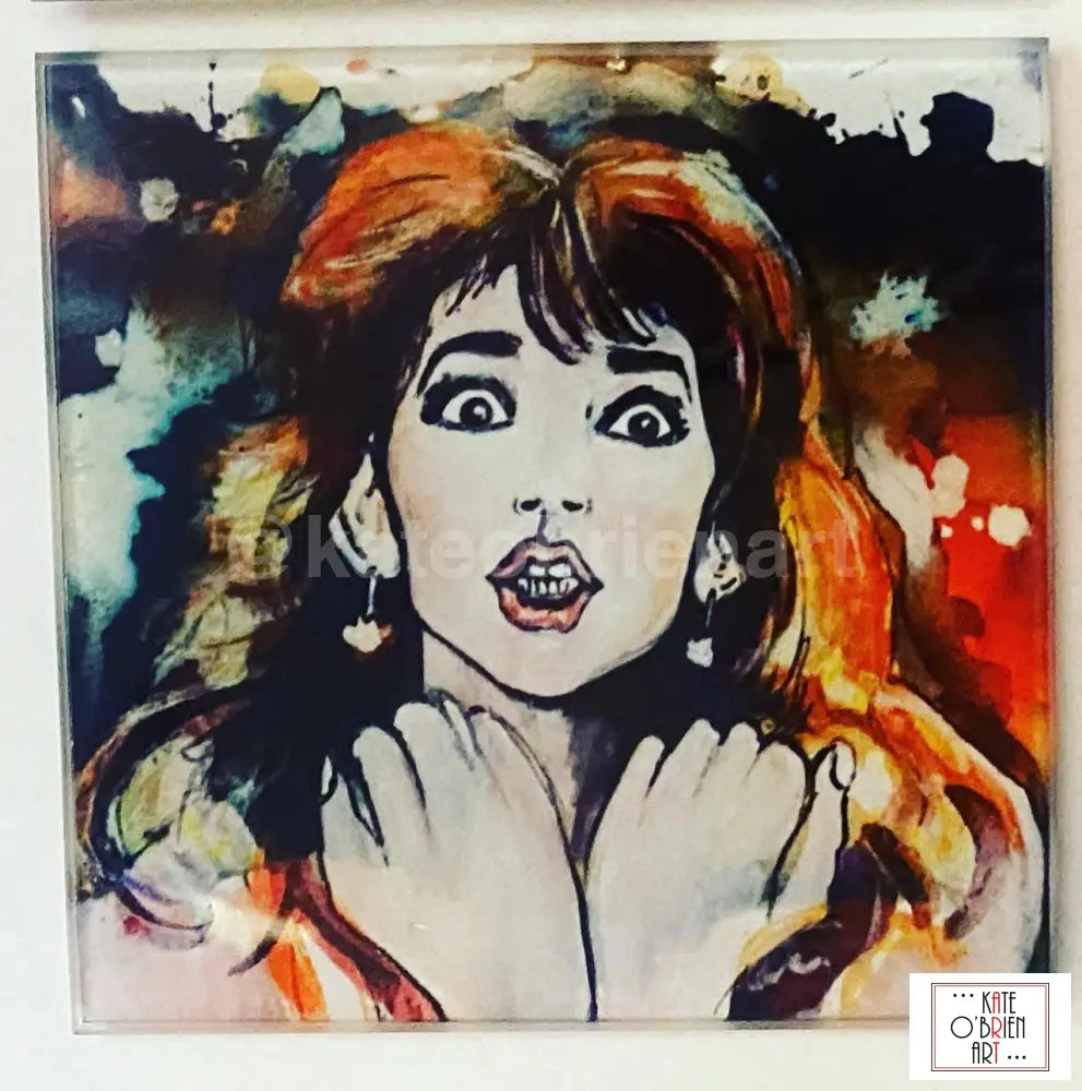 Kate Bush Glass Coaster – Kate O'Brien Art