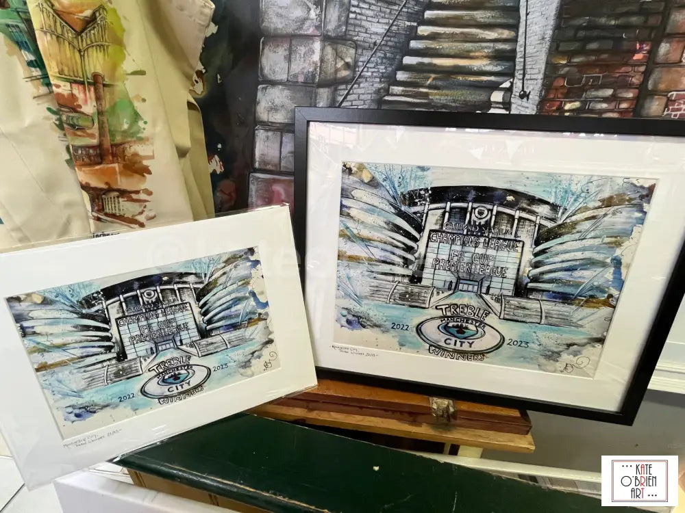 Manchester City Treble Winners 22/23 Print – Kate O'Brien Art