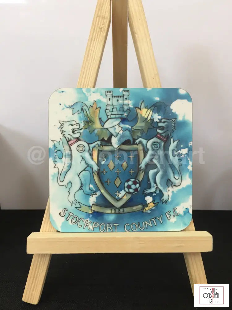 Stockport County Hatters’ Crest Coaster – Kate O'Brien Art